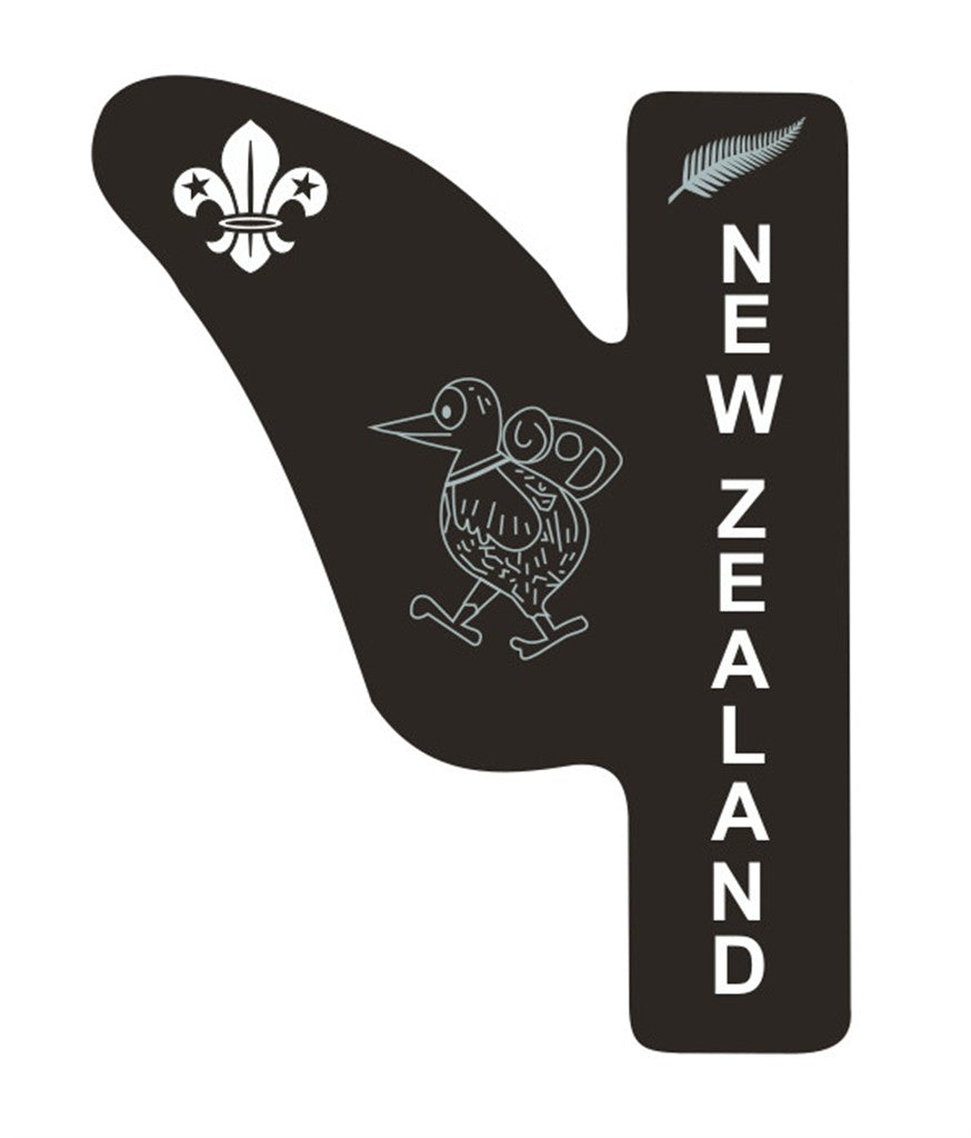 BLANKET PATCH - NEW ZEALAND HIKING KIWI - Shaped – Scouts Direct