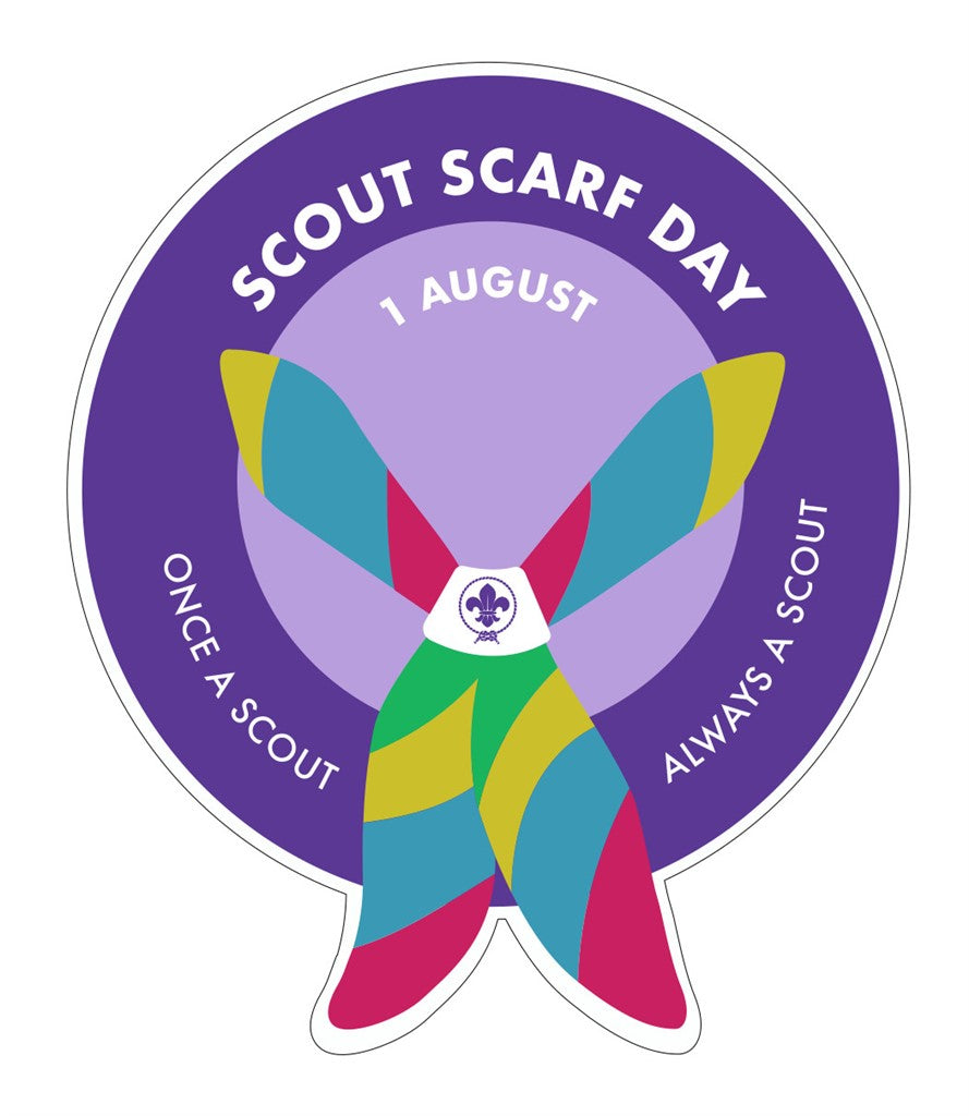 EVENT BADGE - SCOUT SCARF DAY - WHITE BORDER – Scouts Direct
